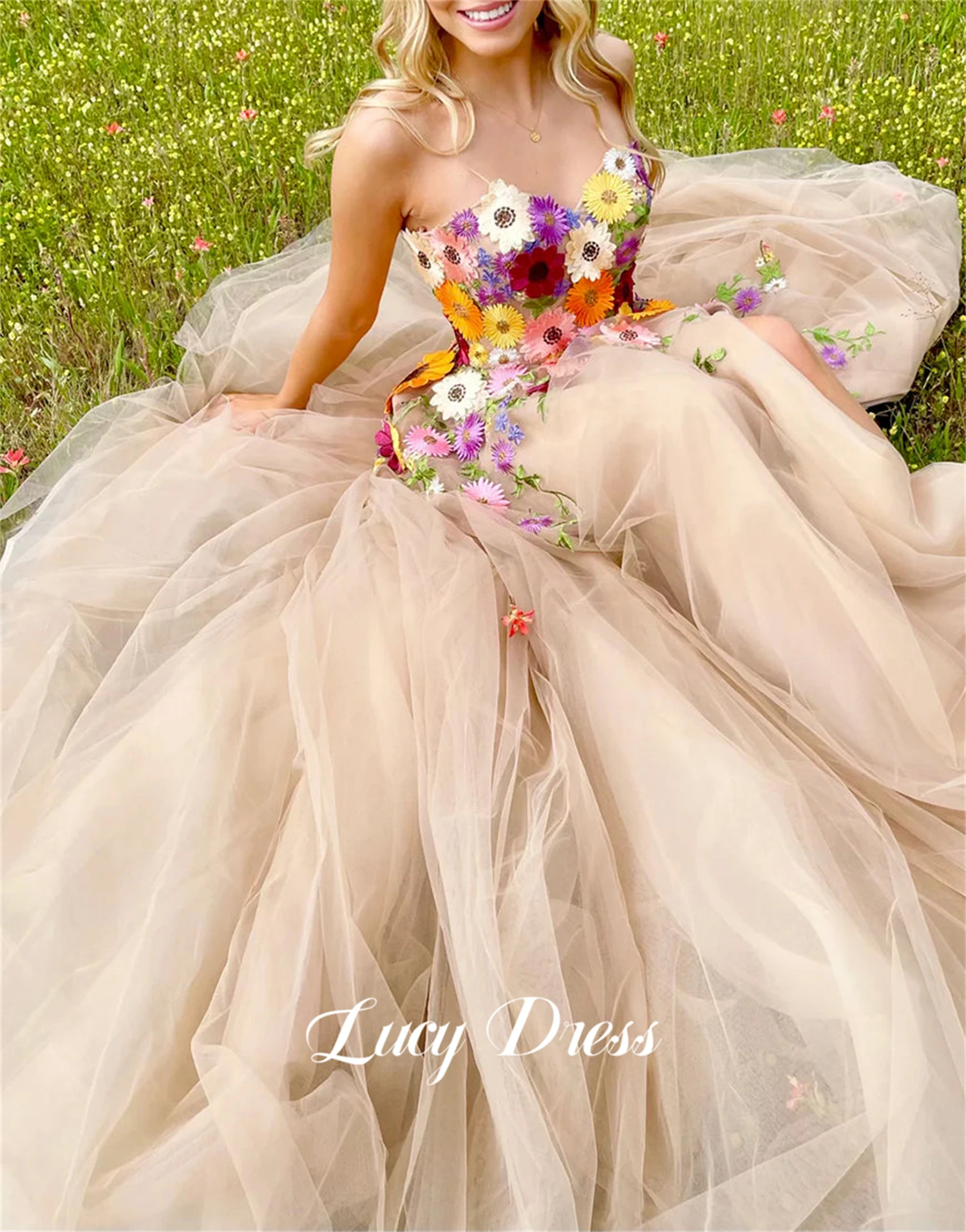 Lucy-Flower-Fabric-Evening-Gown-Elegante-Lady-Vestidos-de-Baile ...