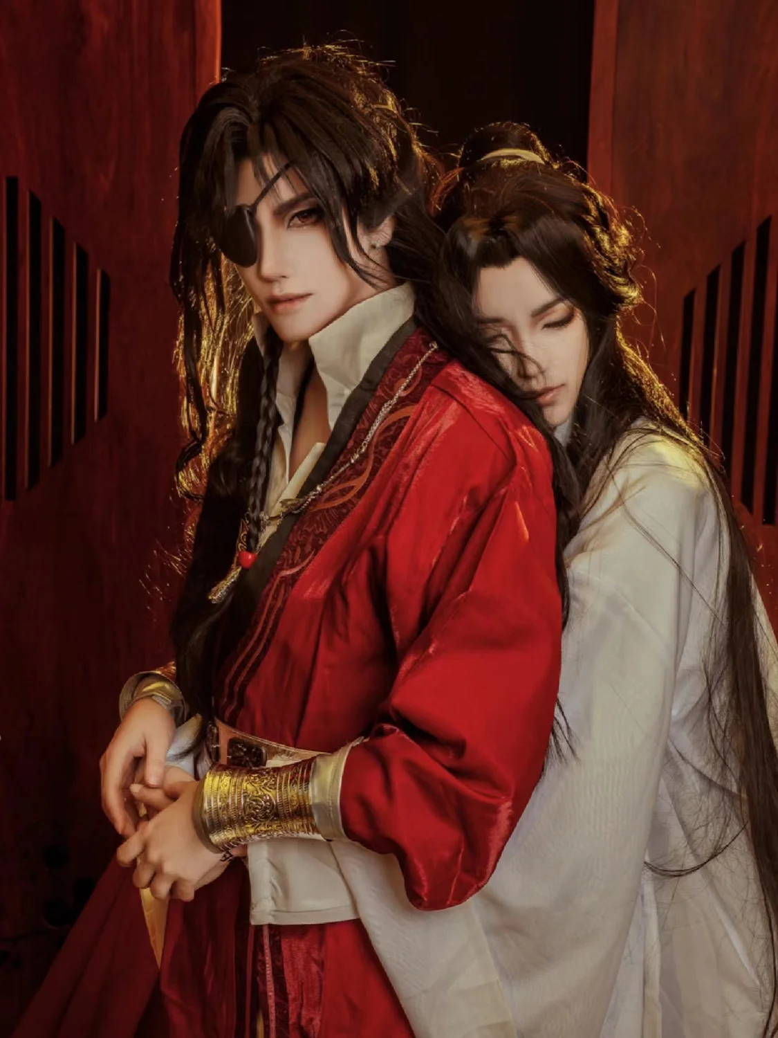 Anime Hua Cheng San Lang Cosplay Blindfold Tian Guan Ci Fu Halloween ...
