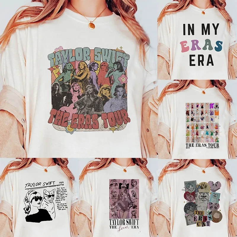Camiseta-con-estampado-de-The-Eras-Tour-para-mujer-playera-de-manga ...