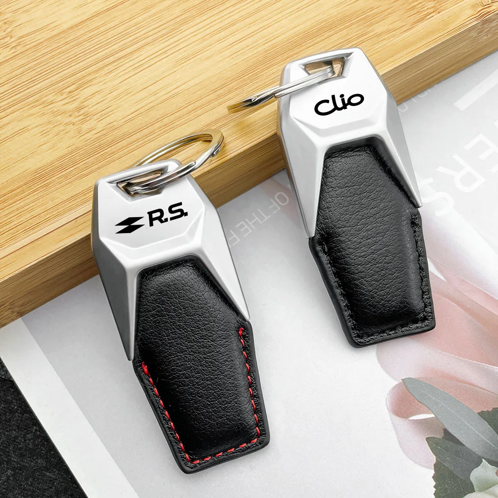 Fashion-Leather-Car-Key-Ring-Keychain-for-Renault-RS-Clio-IV-Lutecia ...