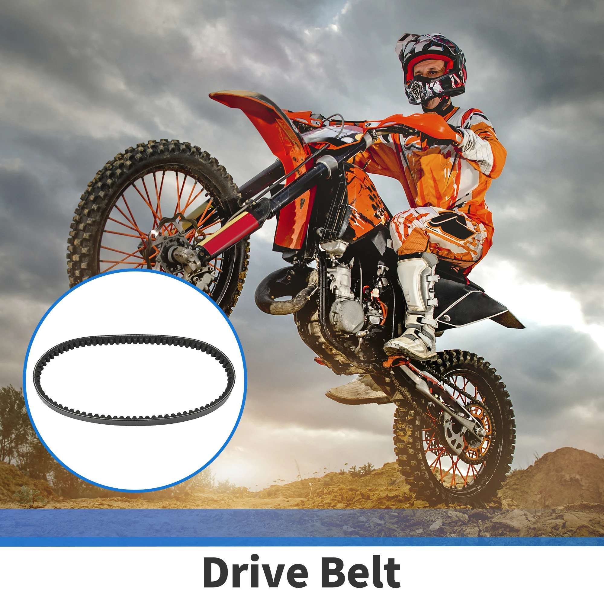 Motoforti Drive Belt Wear-Resistant Rubber Fiber Black Powersports V ...