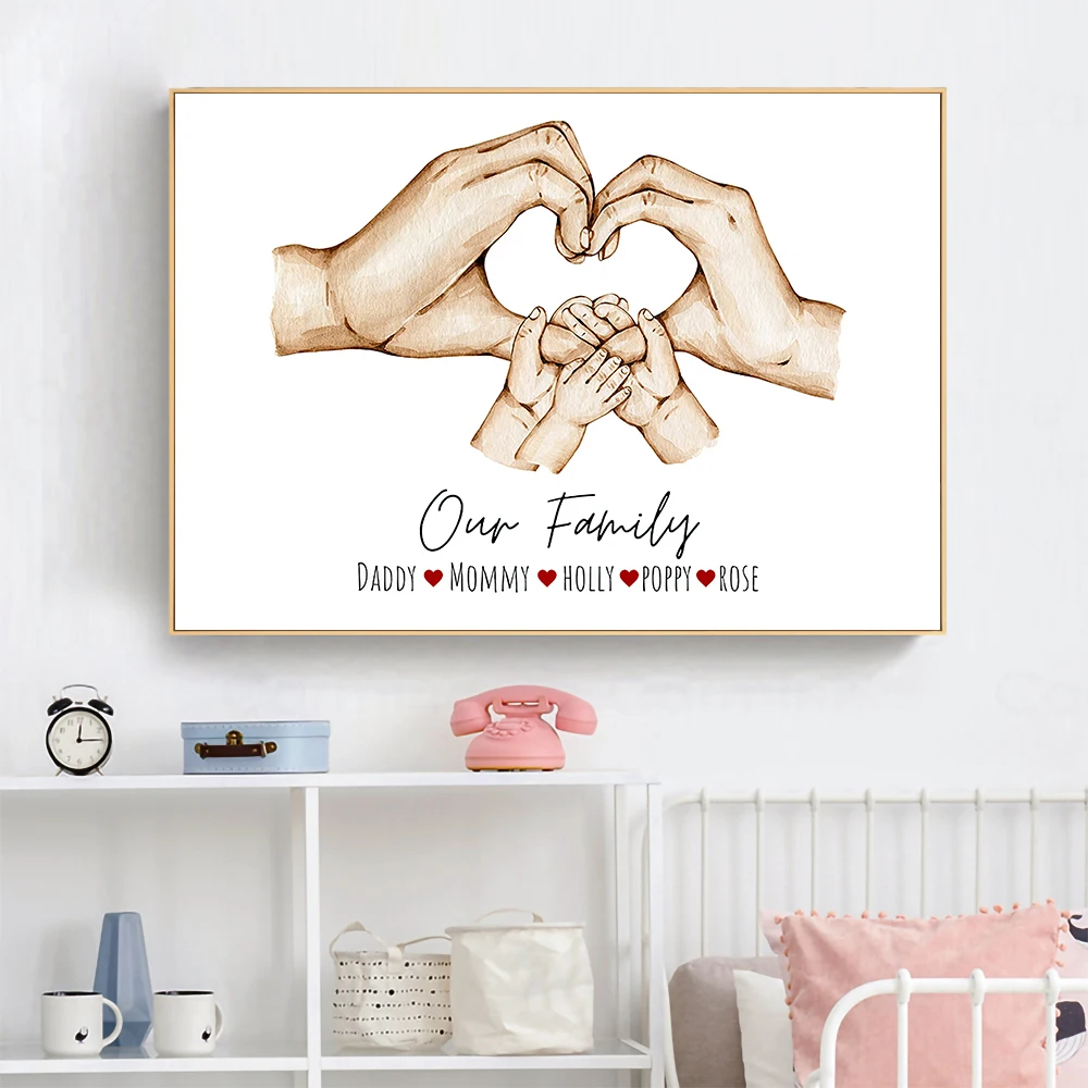 Canvas Prints Family Names | Picture Personalized Name Baby - Custom ...