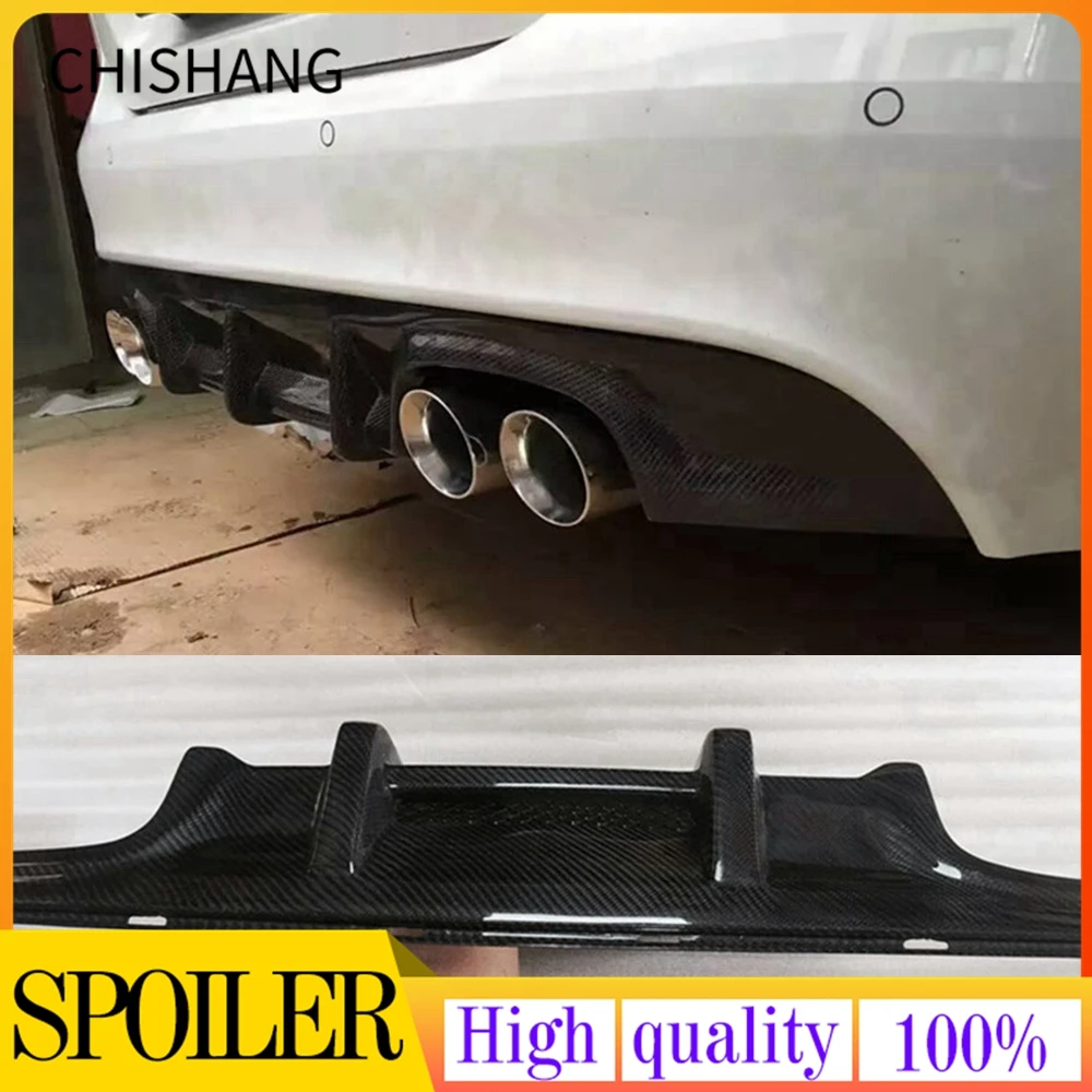 For-Jaguar-XF-2016-2017-2018-Carbon-Fiber-Rear-Diffuser-Bumper-Guard ...