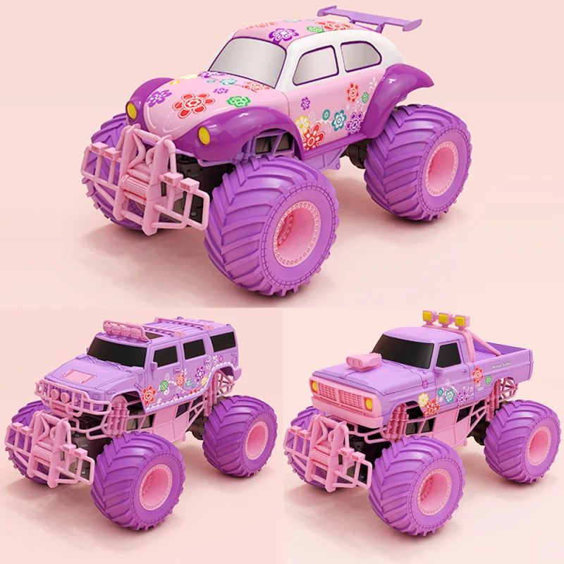 Rc-Car-Pink-Electric-Off-road-2-4G-Large-Wheel-High-speed-Stunt-Circle ...