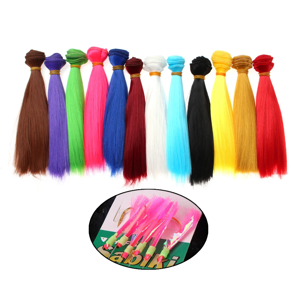 12 Colors Soft Fine Synthetic Fiber For Streamer Salmon Pike Fishing ...