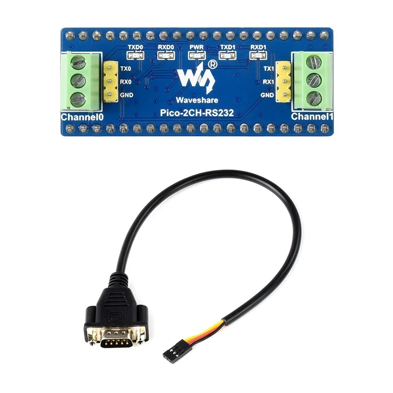 Waveshare módulo RS232 de 2 canales para Raspberry Pi Pico SP3232EEN, transceptor UART a RS232 ...