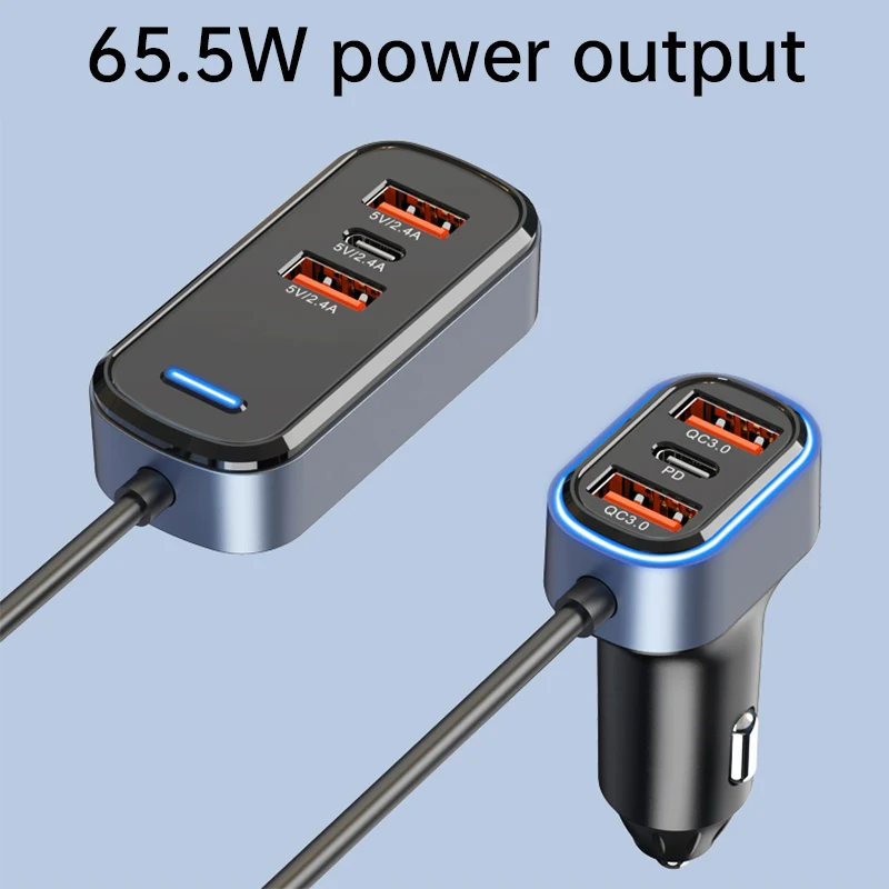 Multiple-Ports-USB-Type-C-Car-Charger-Fast-Charging-PD-QC3-0-65-5W-12V ...