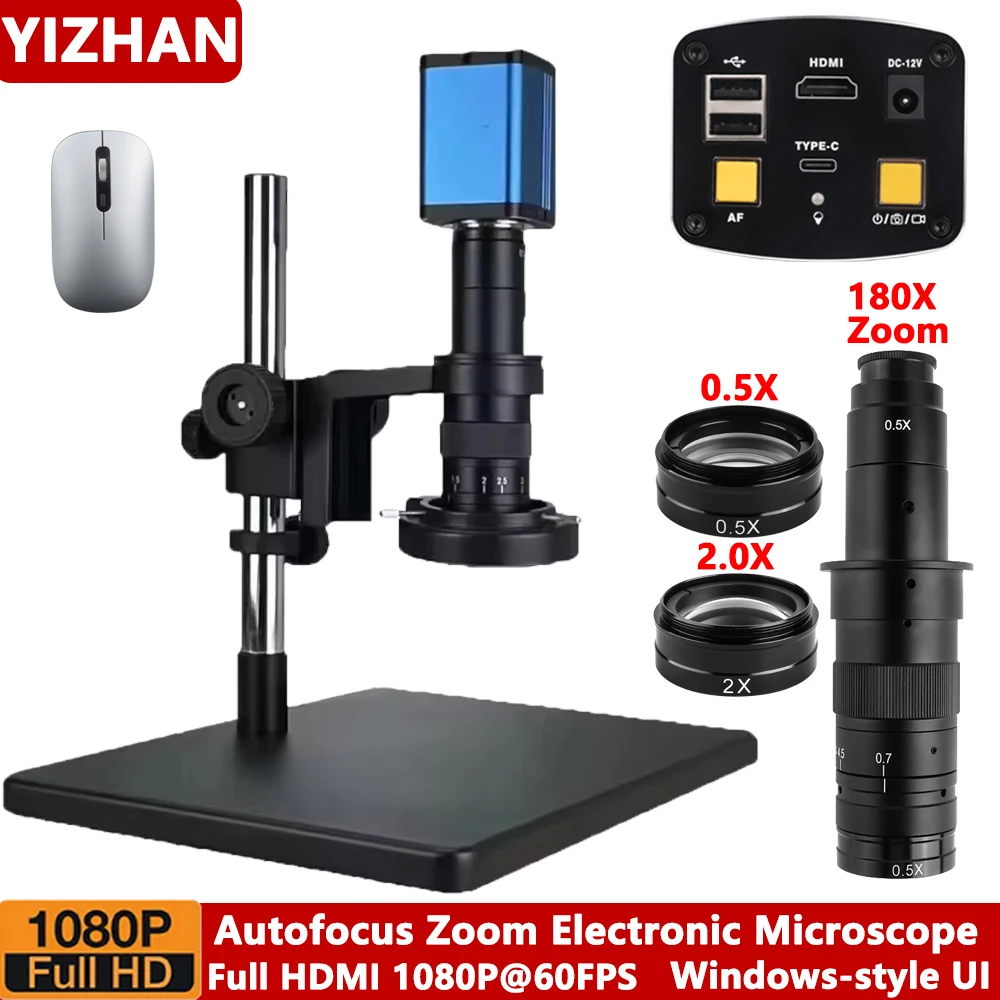 YIZHAN Autofocus Zoom Digital Electronic Microscope Industrial Camera ...