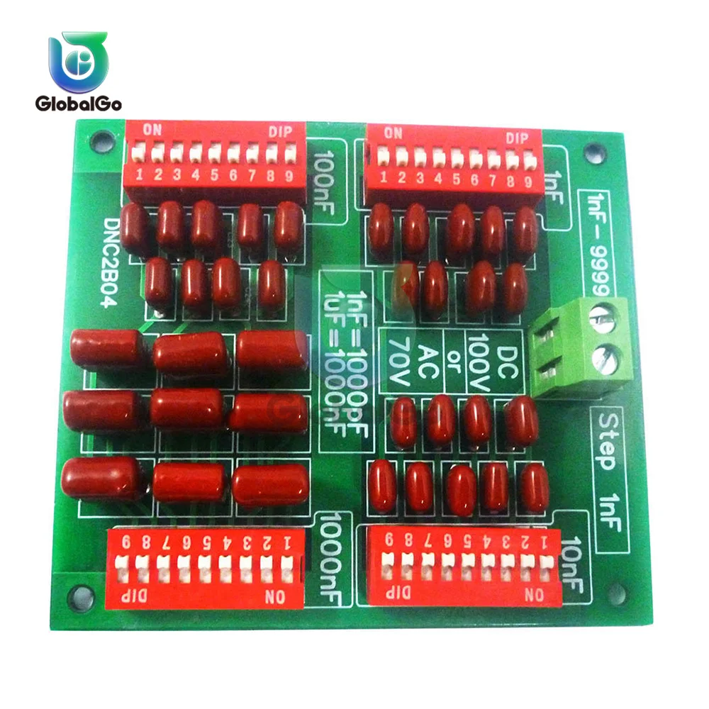 1nF to 9999nF Step-1nF Four Decade Programmable Capacitor Board C35 Polypropylene Film Capacitor ...