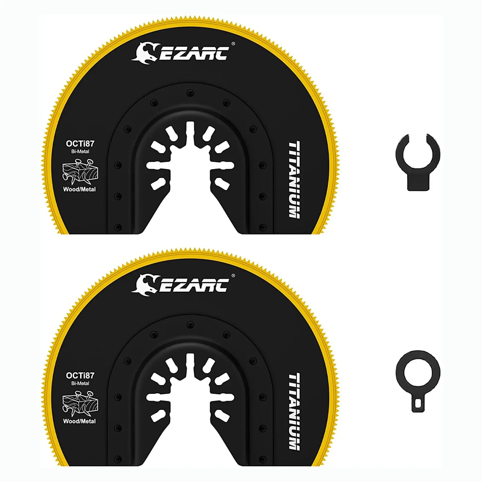 EZARC 2PCS Oscillating Multitool Blades Titanium Semi Circle Flush Cut Oscillating Saw Blades for Wood Metal Nail Screws Cutting AliExpress