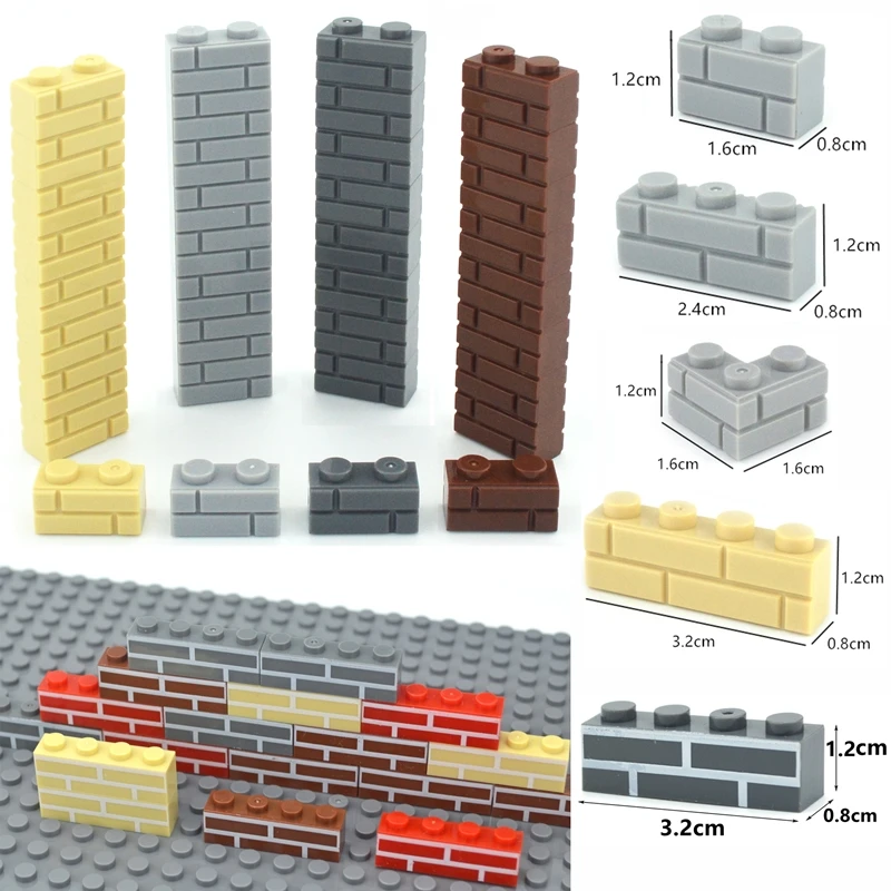 DIY-Creative-Building-Blocks-50-130PCS-Wall-Figures-Bricks-1x2-1x3-1x4 ...