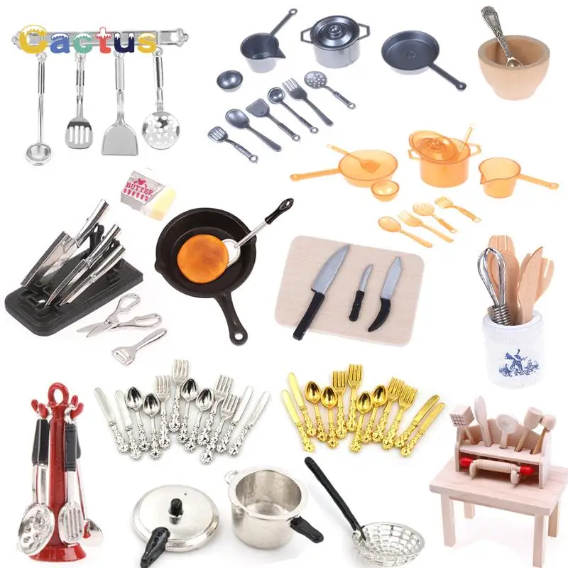 1-12-Dollhouse-Miniatures-Mini-Kitchen-Tableware-Wooden-Knife-And-Fork ...