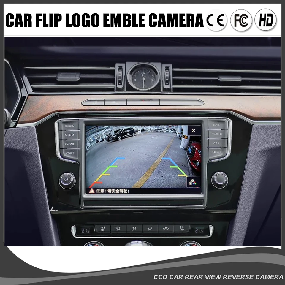 Car Reverse Backup Flip Logo Camera Vw Emblem Badge Camera For Vw Golf ...