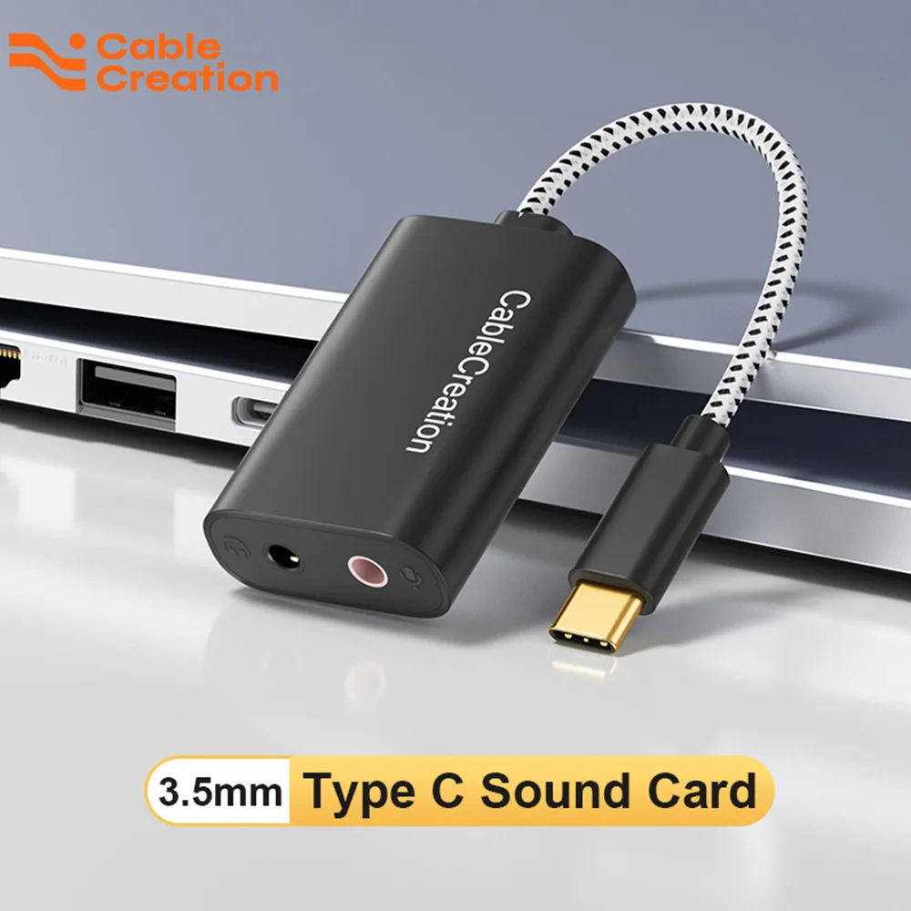 CableCreation-USB-Type-C-External-Sound-Card-Type-C-to-3-5mm-Audio-Jack ...