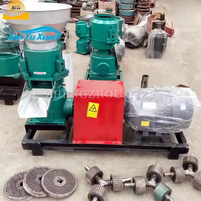 Mini wood sawdust pellet making machine animal feed chicken pig poultry ...