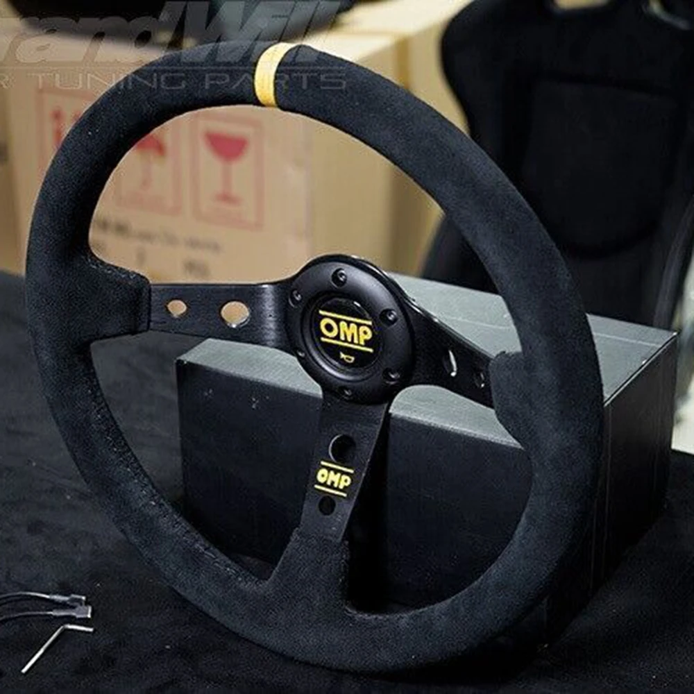 Universal-OMP-Racing-Volante-Couro-De-Camur-a-De-Carro-JDM-Volante ...