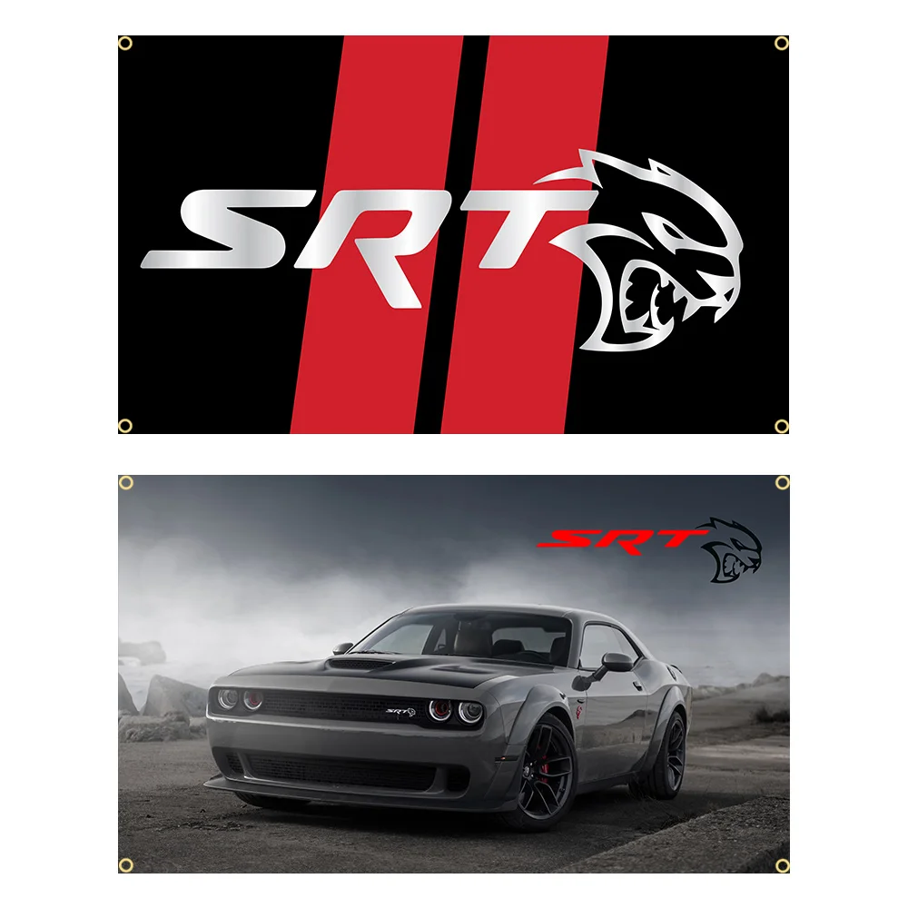 90x150cm SRT Hellcat Challenger Car Racing Flag Polyester Printed ...