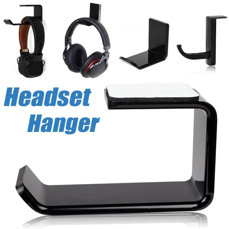 Headset-Holde-Self-Adhesive-Mounted-Headphone-Hanger-PC-Monitor-Display ...