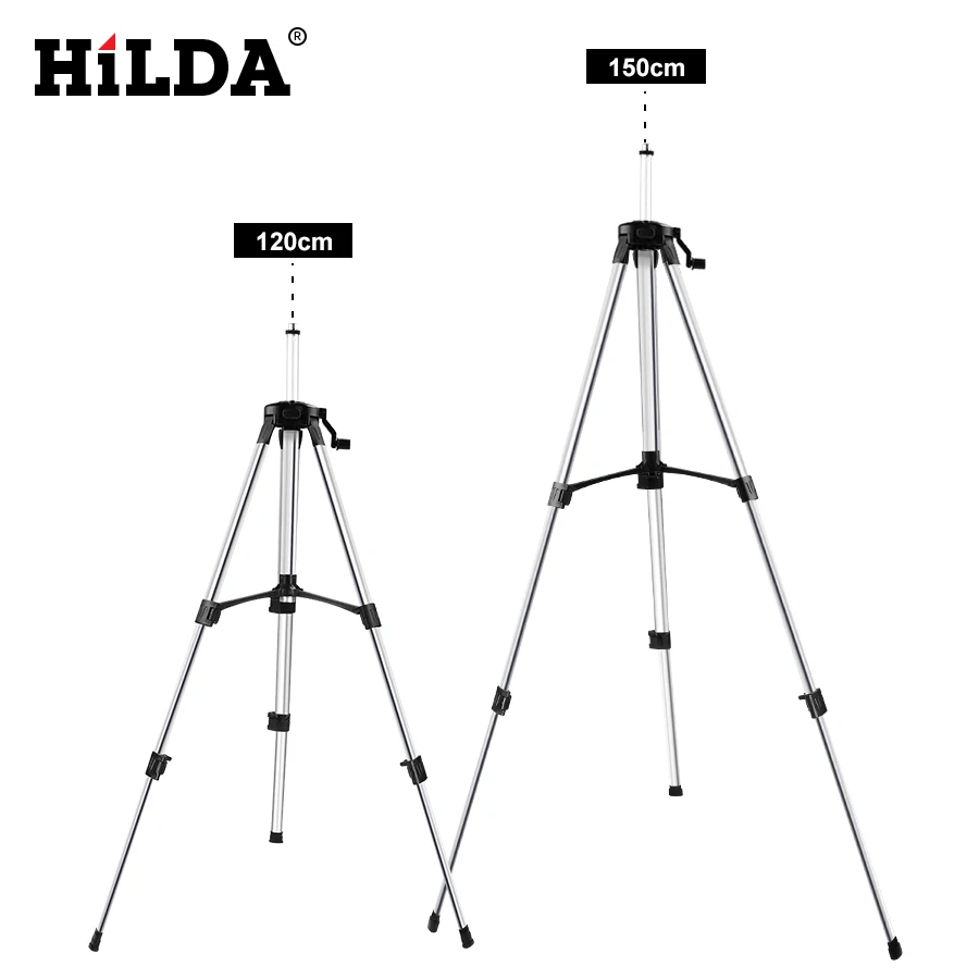 HILDA Laser Level Tripod Adjustable Height Thicken Aluminum Tripod ...