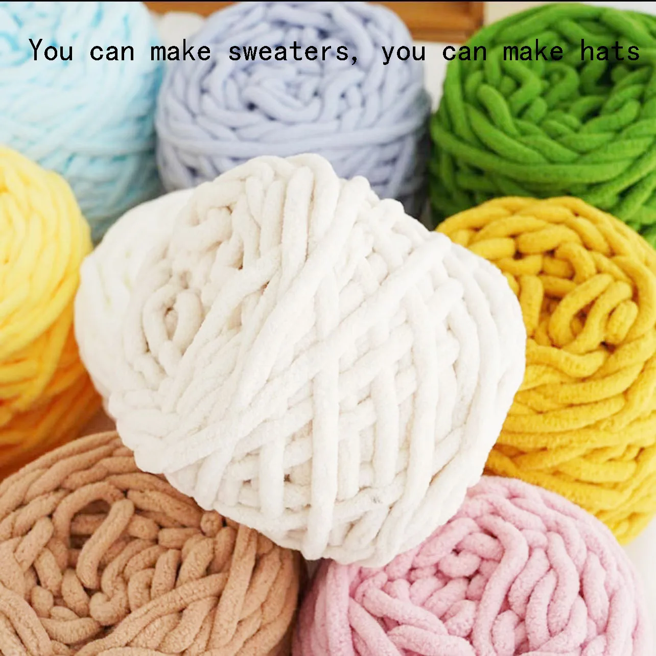 1-ball-of-ice-thread-100g-soft-chenille-yarn-coarse-wool-thread-needle ...