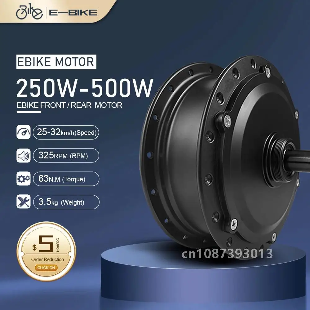 Electric-Bicycle-Motor-250W-350W-500W-Gear-Hub-Motor-36V-48V-Front-Rear ...