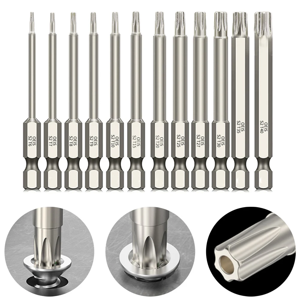 12-Sizes-1-4-Hex-Bits-Driver-Torx-Screwdriver-Bit-Tamper-Proof-Security ...