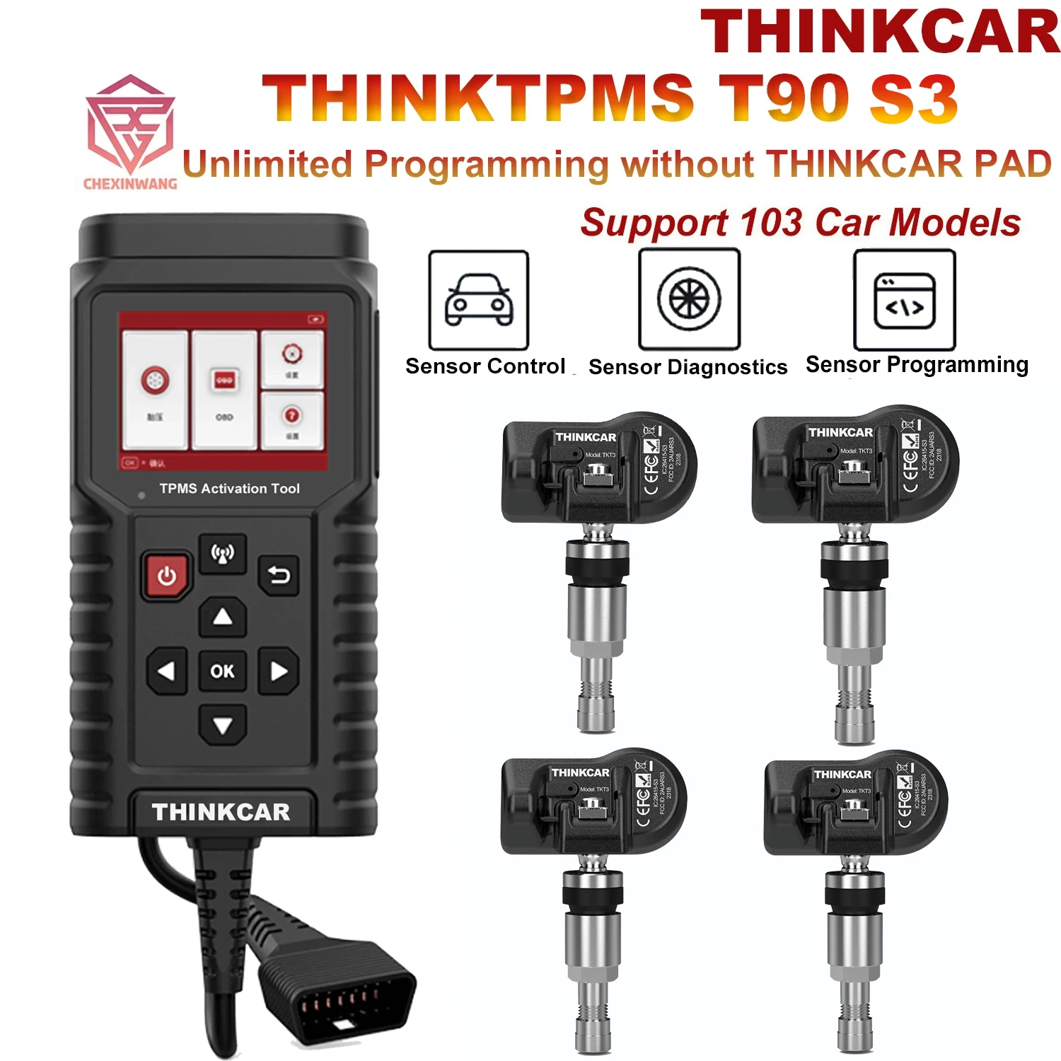 Thinkcar-thinktpms-tp-t90-tpms-programmierer-s3-315mhz-433mhz-2-in1-auto-reifen-druck-diagnose ...