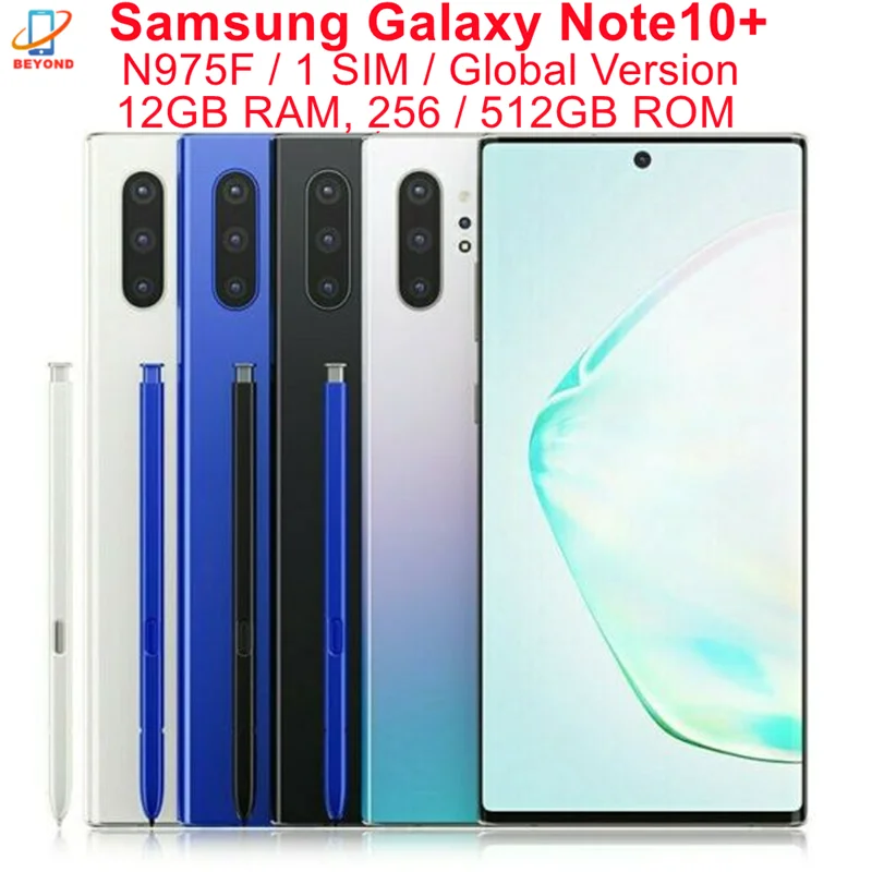 Samsung Galaxy Note 10 Plus Note10+ N975f Global Version 12gb 256gb Octa Core 6.8" Exynos 4 ...