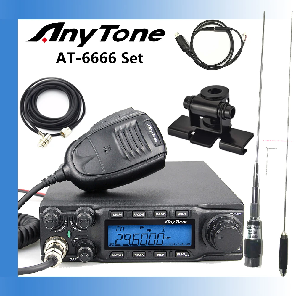 AnyTone-AT-6666-Mobile-Receiver-Truck-Radio-AM-45W-FM-60W-High-Power ...