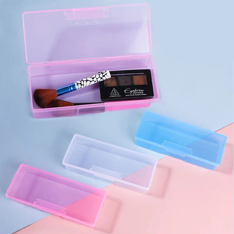 Nail-Art-Rectangle-Plastic-Transparent-Storage-Box-Nail-Rhinestone ...