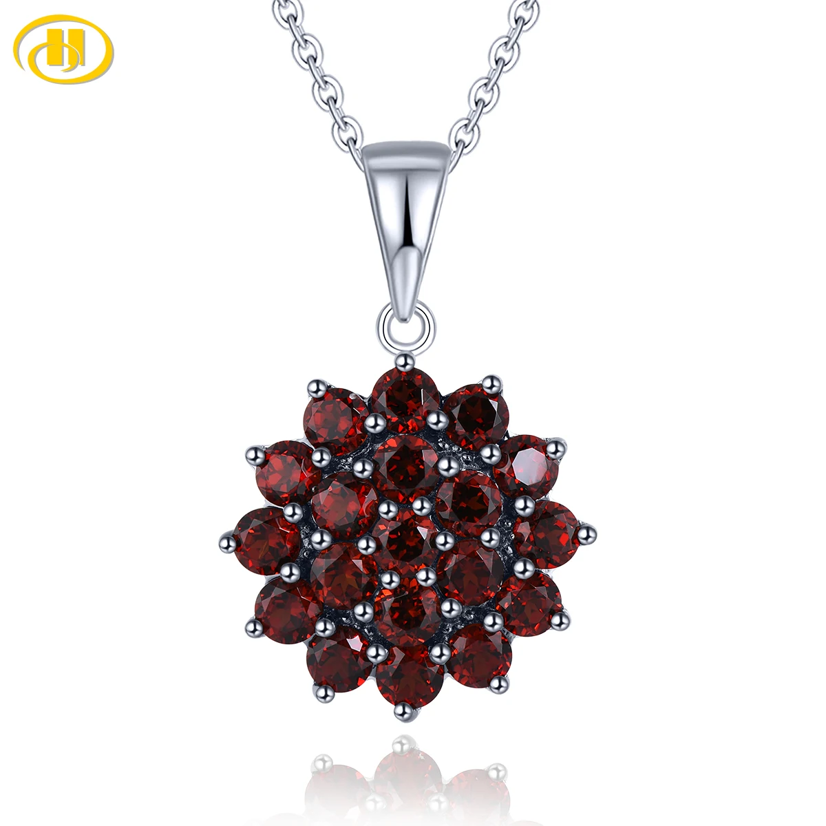 Natural-Garnet-Sterling-Silver-Pingentes-para-Mulheres-Alta-Qualidade-J ...