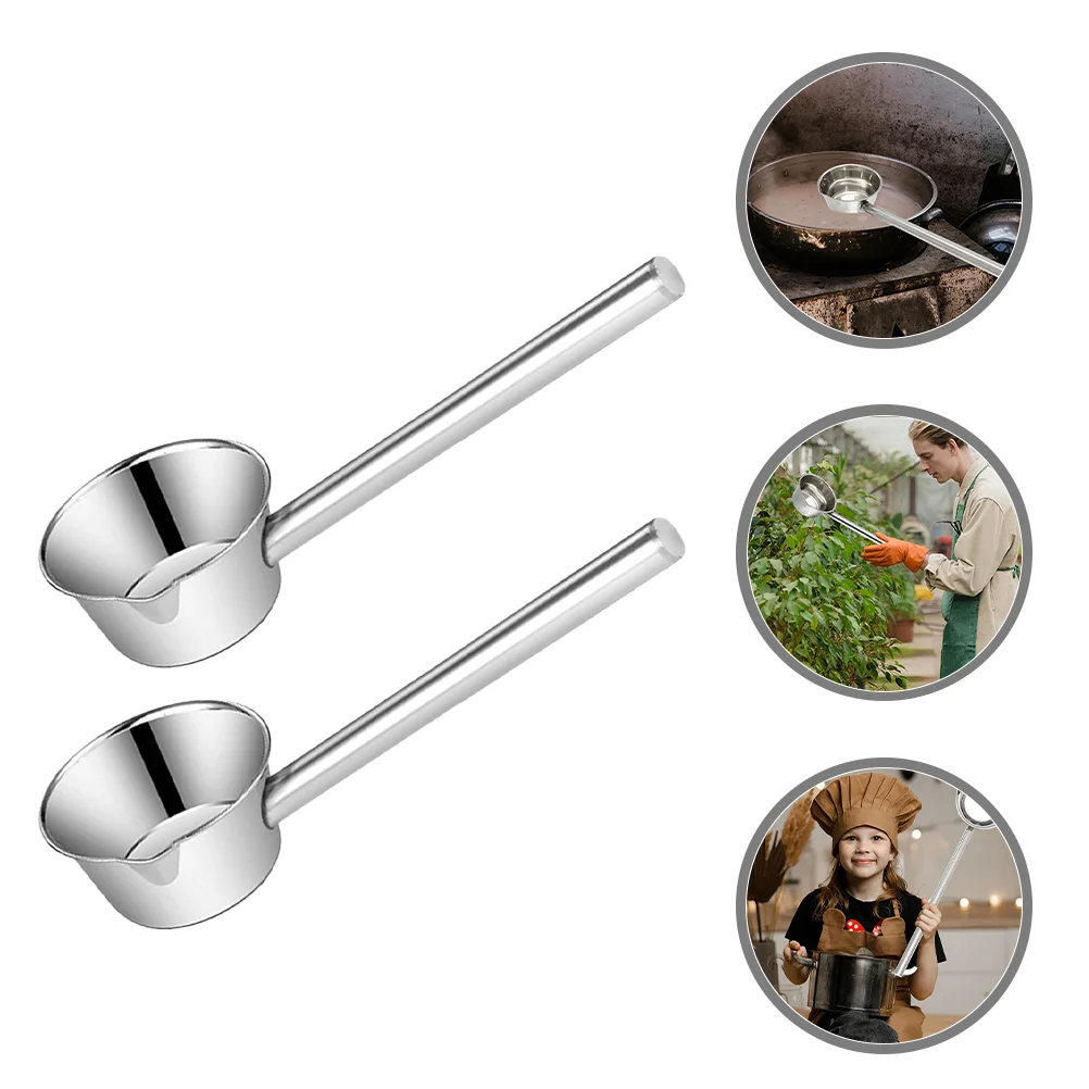 2pcs-Stainless-Steel-Water-Ladle-Hotel-Canteen-Long-Handle-Water-Spoon ...