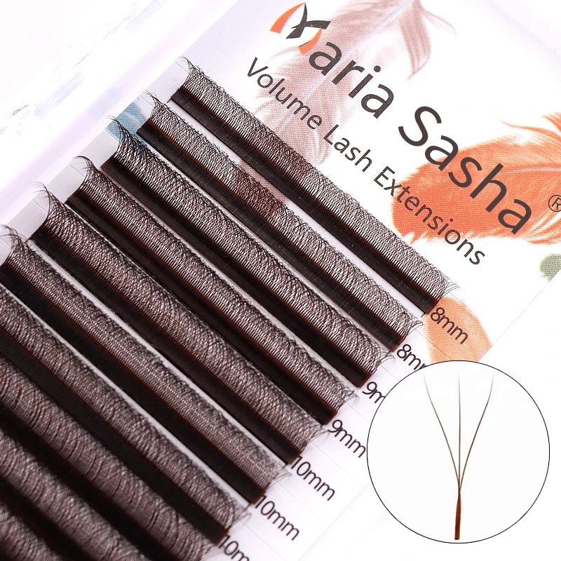 MARIA-Brown-W-Shape-3D-Type-Individual-Eyelash-Extension-ciglia ...