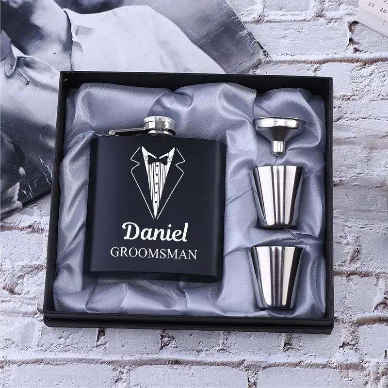Personalized-Flask-6oz-Hip-Flask-Stainless-Steel-Engrave-Flask-Best-Man ...