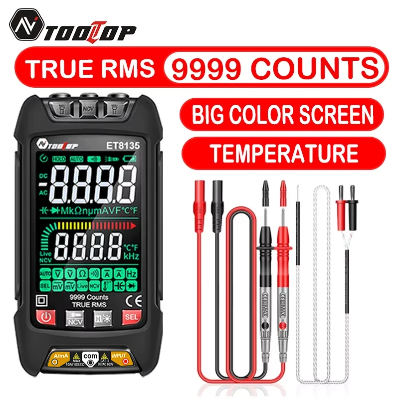 TOOLTOP-ET8135-1000V-True-RMS-Digital-Multimeter-9999-Counts-High ...