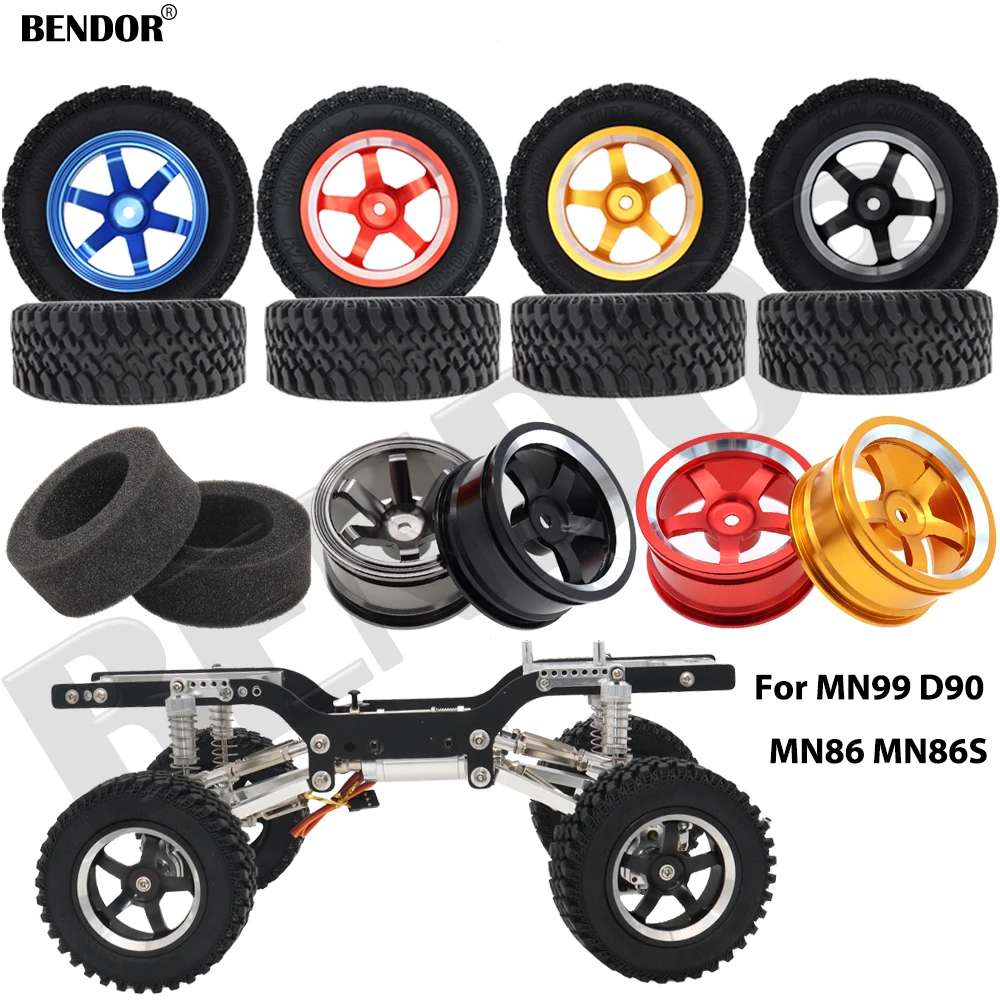 MN90 MN99S MN86 MN86KS MN86S Metal Wheel Rim Hub with Rubber Tire For ...
