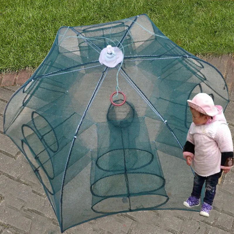 Enlarged-18-30-hole-automatic-fishing-net-shrimp-cage-folding-fishing ...