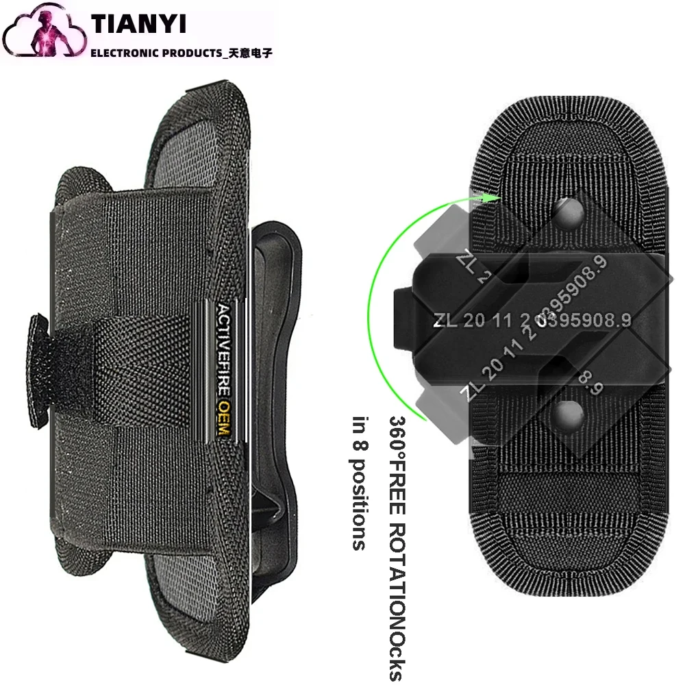 360-Degrees-Rotatable-Tactical-Flashlight-Set-Flashlight-Pouch-Holster ...