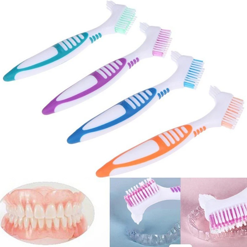New-Denture-Cleaning-Brush-Dual-Heads-Gum-Cleaner-For-Men-Women-Multi ...
