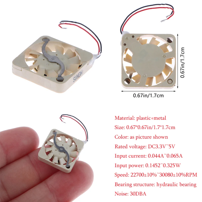 1703 1.7cm 5V 3.3v 1.7cm High-Turn Micro Uav Cooling Fan UF3H3-700 ...