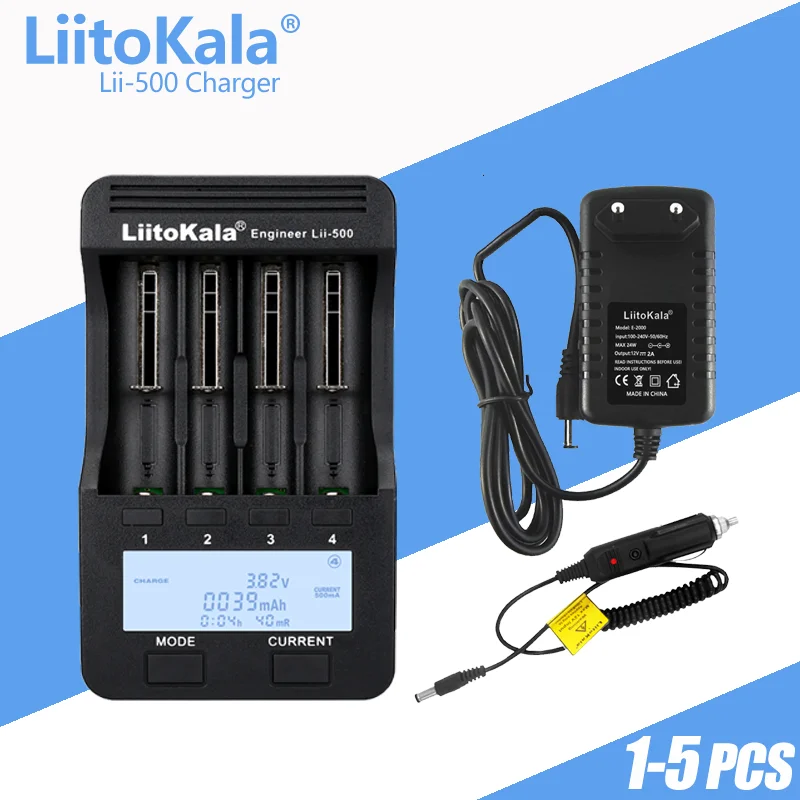 1-5PCS LiitoKala lii-500 LCD 3.7V/1.2V 18650/26650/16340/14500/10440 ...
