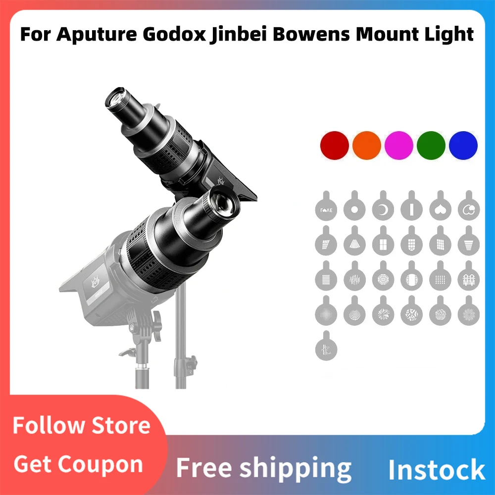 MM866-Photography-Spotlight-For-Aputure-Godox-Jinbei-Bowens-Mount-Light ...