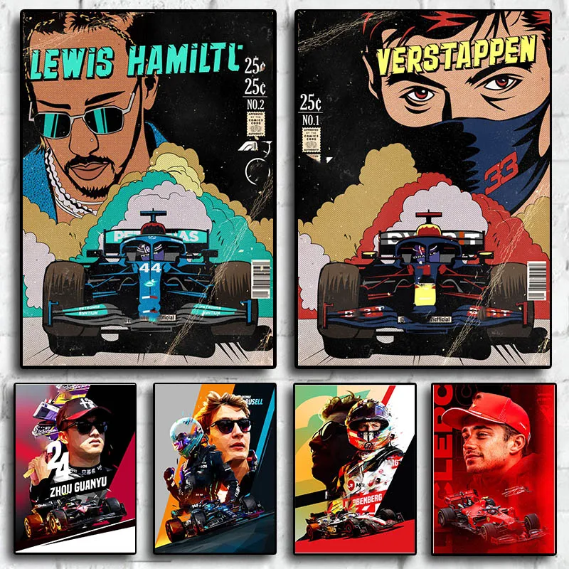 F1-Character-Formula-One-Grand-Prix-Poster-Aesthetic-Motorsport-Helmet ...