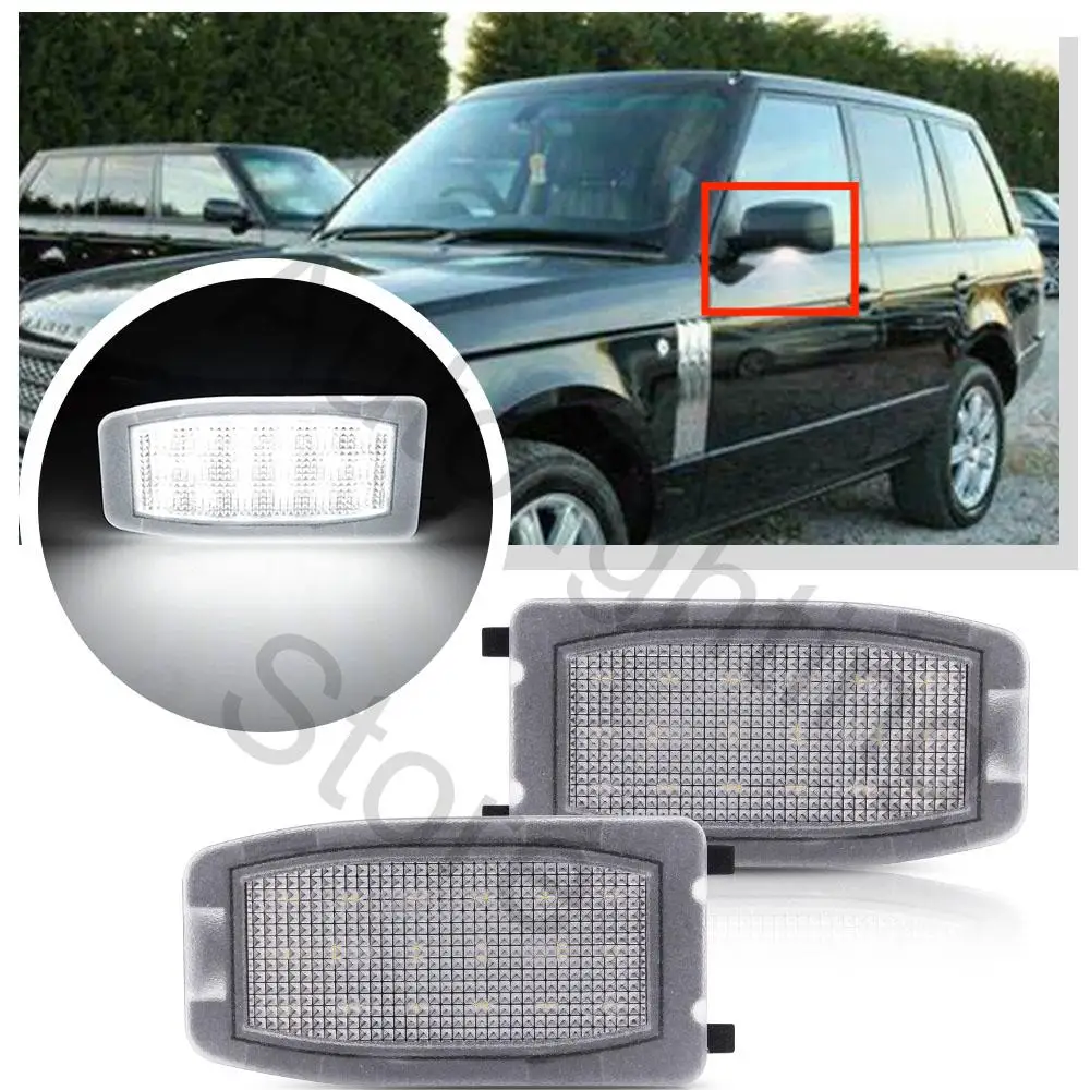 2PCS LED Front Under Side Mirror Puddle Light For Land Rover Discovery ...
