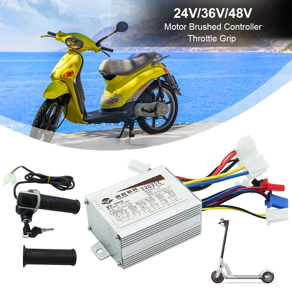 DC 24V/36V/48V Electric Bike Motor Brushed Controller and Throttle ...