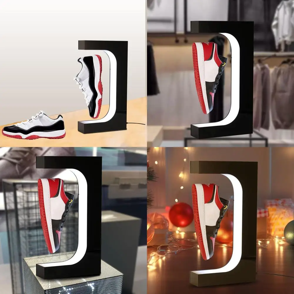 Magnetic Levitating Shoe Display with LED Light and Rotating Acrylic ...