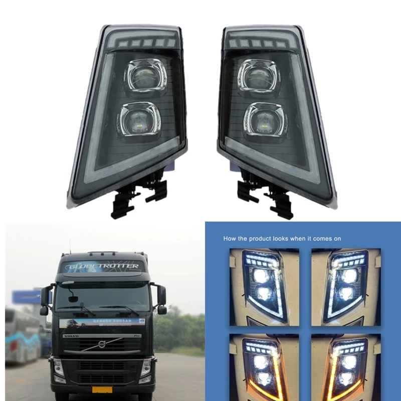 1Pair-Truck-led-headLight-for-Volvo-Truck-FH13-FH16-FM460-FH500-truck ...