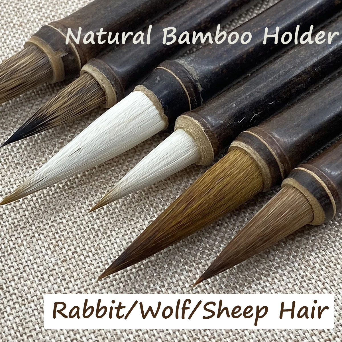 Purple-Bamboo-Writing-Brush-Wolf-Rabbit-Mixed-Hair-Pens-Calligraphy ...