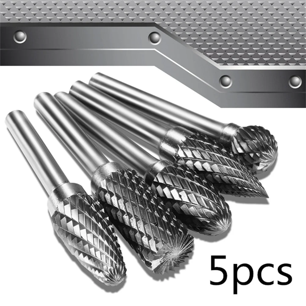 5pcs-Double-Groove-Rotary-File-Carbide-Rotary-Files-Set-Grinding-Head ...