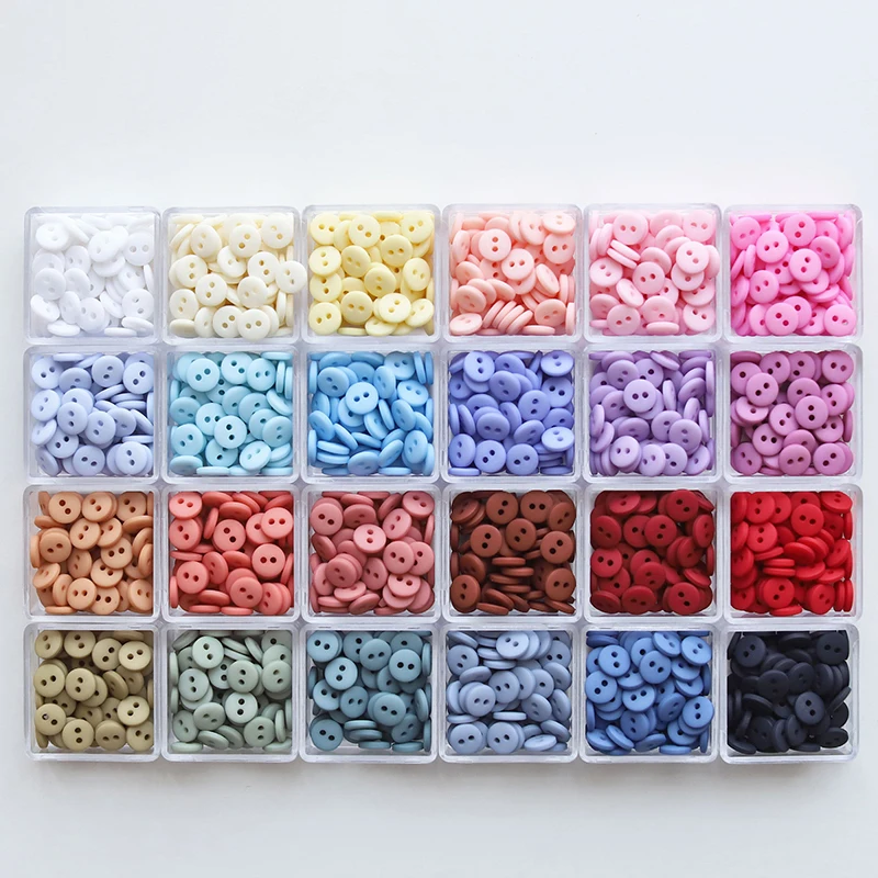 50pcs-New-Arrival-7-5mm-Mini-Buttons-Needlework-Resin-2-Holes-Button ...